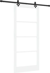 Posuvné dveře ORKDAL 93 x 211 cm Masivní borové dřevo a sklo 3332178