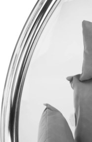 Závěsné křeslo se stojanem, transparentní/stříbrná/šedá, BUBBLE NEW TYP 3