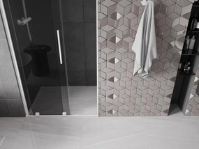 Mexen Velar, posuvné sprchové dveře do otvoru 90 cm, 8mm šedé sklo, bílá matná, 871-090-000-41-20