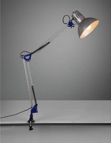 Stolní lampa s ohybatelnou konstrukcí/s klipem ve stříbrné barvě (výška 73,5 cm) Tajo – Trio
