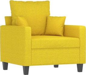 3dílná sedací souprava s polštáři světle žlutá textil 3201637