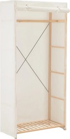 Šatní skříň bílá 79 x 40 x 170 cm textil 248192