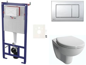 Cenově zvýhodněný závěsný WC set SAT do lehkých stěn / předstěnová montáž+ WC VitrA Normus SIKOSSNORBO21K