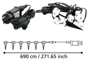 Eglo 900117 - LED Venkovní dekorační řetěz SPINETOLI 6xLED IP65