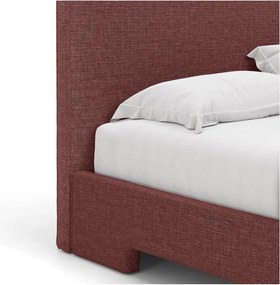 Růžová čalouněná dvoulůžková postel s roštem 180x200 cm Eda – Micadoni