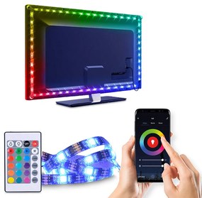 SOLIGHT LED WIFI smart RGB pásek pro TV, 4x50cm, USB