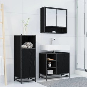 Sada koupelnového nábytku 3 ks Černý dub 35 x 37,5 x 100 cm 3402344