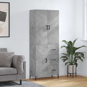 Skříň highboard betonově šedá 69,5x34x180 cm kompozitní dřevo,  3195903