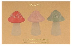 Svíčky v sadě 3 ks Mushroom – Meri Meri
