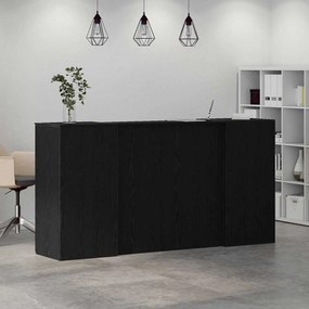 Recepční stůl černý dub 200x50x103,5 cm kompozitní dřevo 3324215