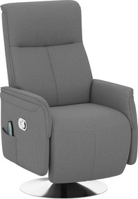 HOMCOM MASCOM masážní křeslo Relaxační křeslo nastavitelný relaxační křeslo otočné, nastavitelná opěradla a podnožka, 68,5x77x117 cm, šedá