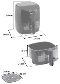 Fritéza Berdsen BD-658 černá s funkcí horkovzdušného fritování a nízkým obsahem tuku