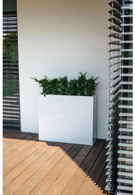 Květináč ELEMENTO, pozink, šířka 90 cm, bílý