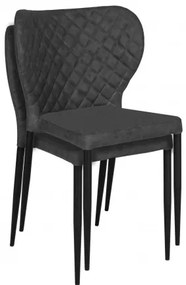 Jídelní židle PISA tmavě šedá PU, černá podnož House Nordic 1001291