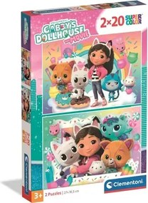 CLEMENTONI Puzzle Gábinin kouzelný domek / 2x20 dílků / od 3 let
