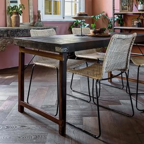 Rustikální dřevěný jídelní stůl VINTAGE BLACK 165cm