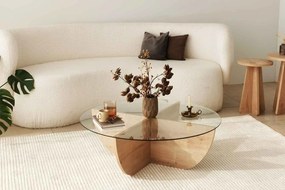 Designový konferenční stolek Balesego 90 cm vzor safírový dub