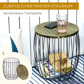 Outsunny Sada 3 kovových košů v retro stylu Natural+Black 3 velikosti | Aosom