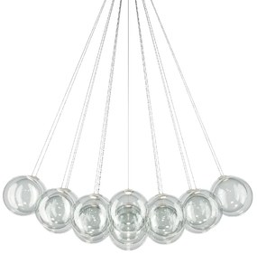 Lodes Random Cloud 23 ø28, závěsné svítidlo LED 23 x 5W 3000K, čiré sklo, rozměr 172x139cm