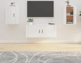 vidaXL Nástěnné TV skříňky 2 ks 40 x 34,5 x 60 cm [816657] Barva: bílá s vysokým leskem