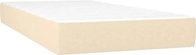 Box spring postel s matrací a LED krémová 120x190 cm textil 3270209