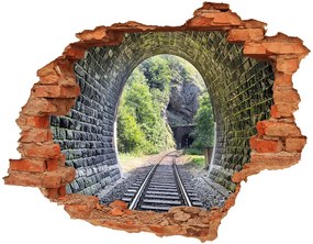 Wallmuralia Fototapeta díra na zeď 3D Železniční tunel 90x70 cm