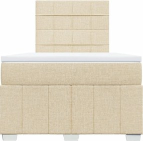 Box spring postel s matrací krémová 120x190 cm textil 3291612