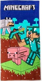 Carbotex Osuška Minecraft Objev svůj Svět 70x140 cm