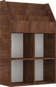 Dětský regál na časopisy hnědý dub 71 x 30 x 114 cm kompozit 339535