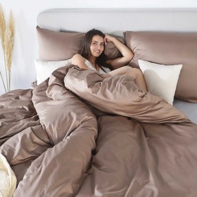Saténové povlečení Chocolate touch Velikost: 140 x 200 + 70 x 90
