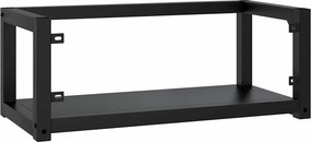Nástěnný koupelnový regál pod umyvadlo černý 79x38x31 cm železo 338495