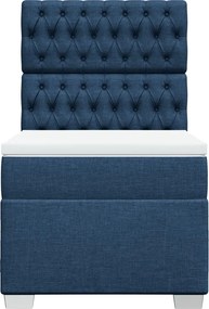 Box spring postel s matrací modrá 100 x 200 cm textil 3292712