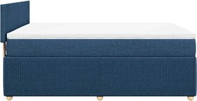 Box spring postel s matrací modrá 160x200 cm textil 3289806