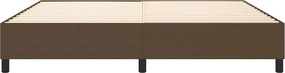 Rám postele s boxspringem tmavě hnědý 200 x 200 cm textil 3120889