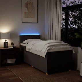 Box spring postel s matrací tmavě hnědá 80x200 cm textil 3288803