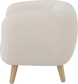Bílé dětské křesílko z textilie bouclé Cade – Bloomingville Mini