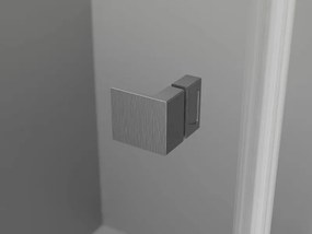 Mexen Lunar L sprchové dveře výklopné pravé 105 cm, transparentní, kartáčovaný gun gray - 834L-105-000-66-00-P