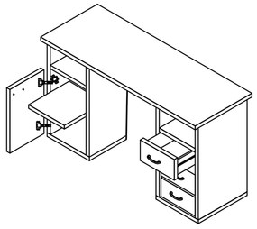 Sconto Psací stůl KUBA buk