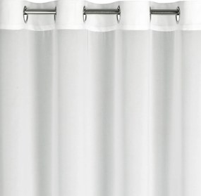 VÁNOČNÍ ZÁCLONA NA KROUŽCÍCH FLAKE 350X160 CM BÍLÁ