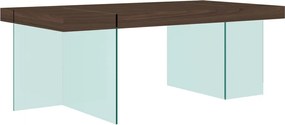 Jídelní stůl Soho 200 cm ořech/čirý