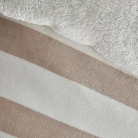 Povlečení na jednolůžko s beránkem v přírodní barvě 135x200 cm Cosy Sherpa Stripe – Catherine Lansfield