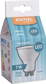 EXTOL LIGHT Žárovka LED reflektorová, 7 W, 510 lm, GU10, teplá bílá 43033
