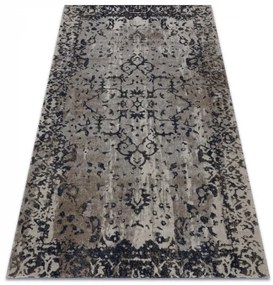 Moderní kusový koberec MUNDO E0681 outdoor vintage béžový černý Rozměr: 140x190 cm