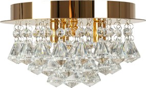 Toolight - Křišťálová závěsná svítilna G9 3x40W APP1038-C, zlatá, OSW-06821