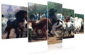 Malvis ® Obraz Stádo koní Velikost (šířka x výška): 100x50 cm