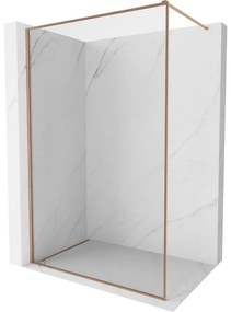 Mexen Kioto-F, sprchová zástěna s rámem 80 x 202 cm, 8 mm čiré sklo, profil měděná matná, 800-080-104-65-00