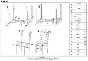 Halmar Jídelní sada RALPH 4+1