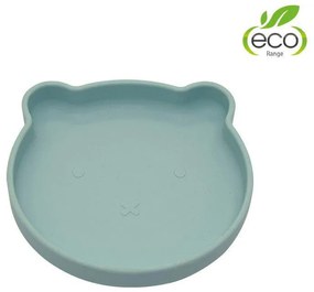 Bo Jungle Silikonový talíř s přísavkou Bear Pastel Blue