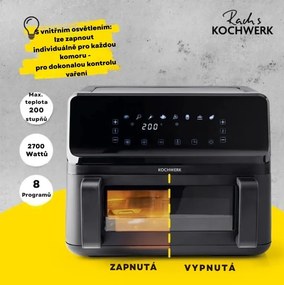 KochWerk Horkovzdušná fritéza s dvojitou komorou 14349 Dual Vario