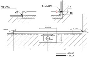 Polysan MIRAI sprchová vanička z litého mramoru, obdélník 100x80x1,8 cm, pravá, bílá, 73170